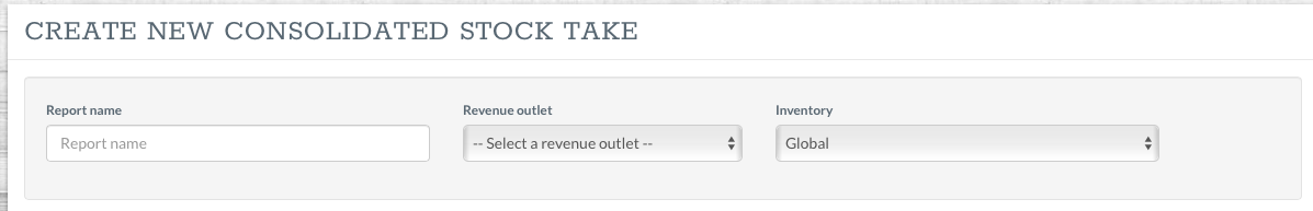 How to create a consolidated stock count.